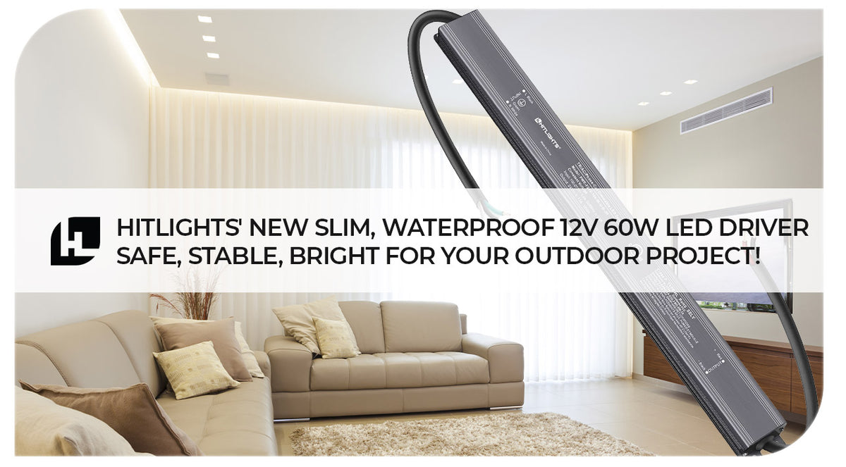 HitLights' New Slim Waterproof 12V 60W LED Driver – Safe, Stable, Brig