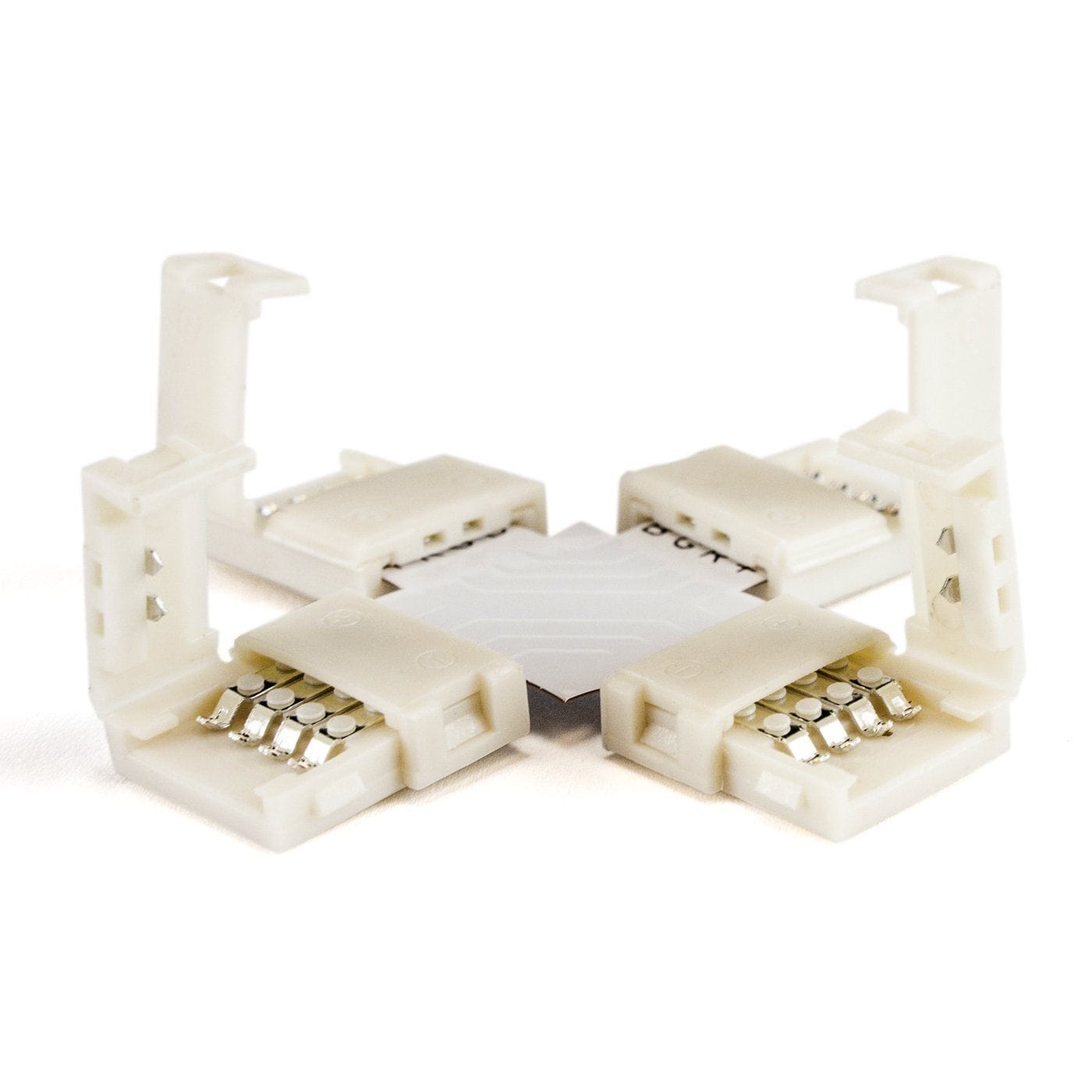 10mm (5050) Solderless LED Light Strip X Angle Connectors : RGB Multic